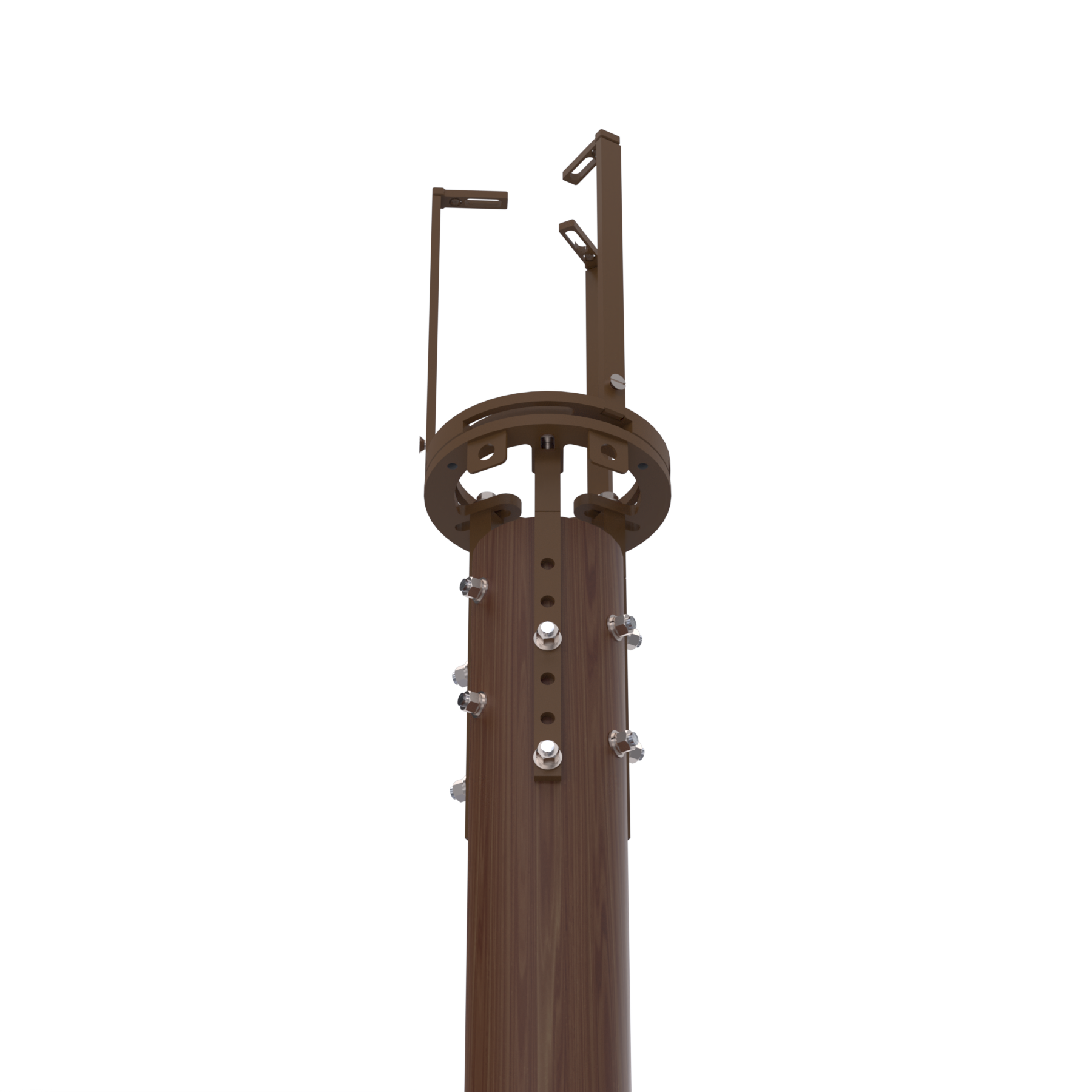 Universal Mount with Wood Pole Mounting Brackets - DFConceal